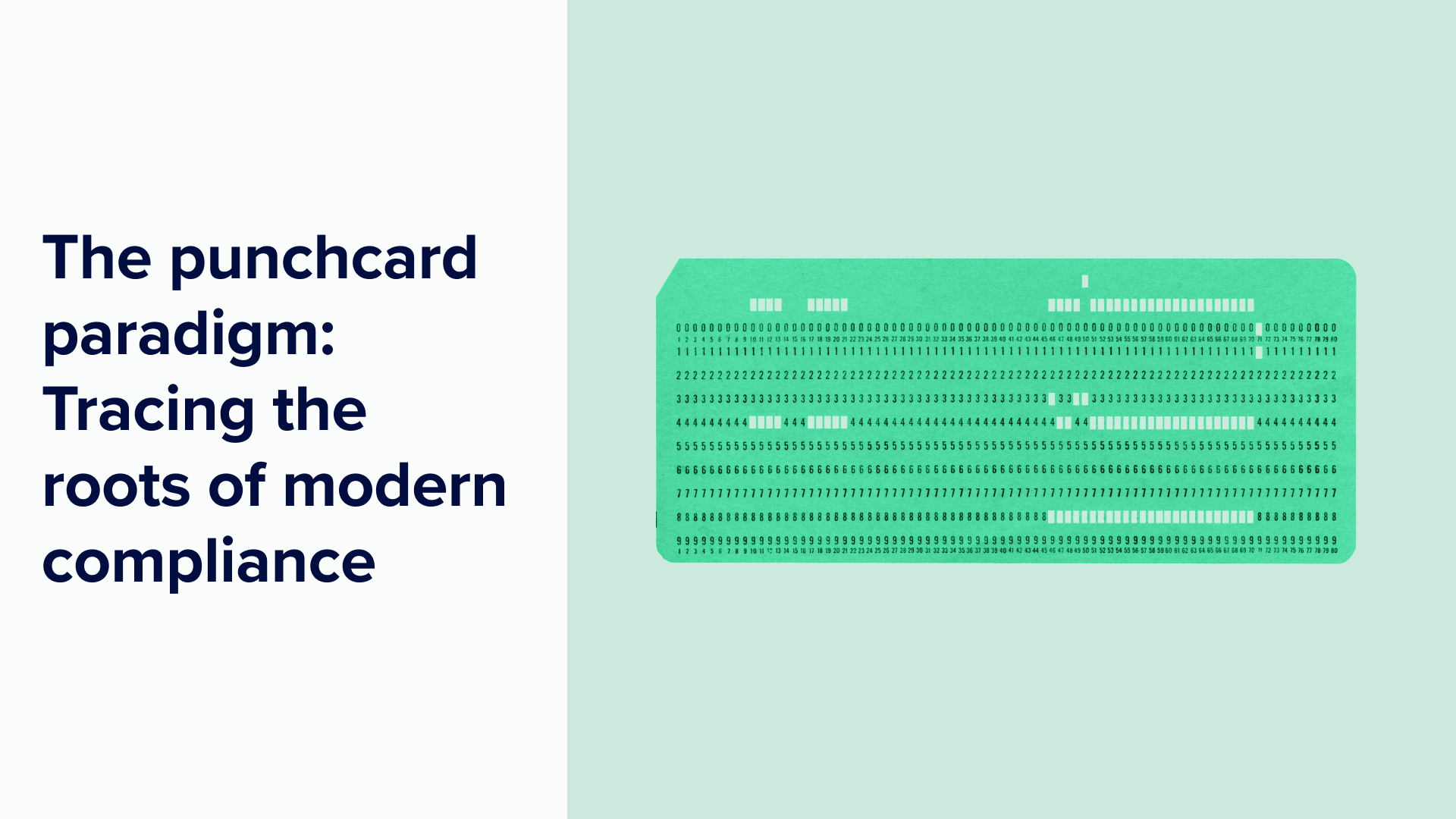 The punchcard paradigm: Tracing the roots of modern compliance | Kosli